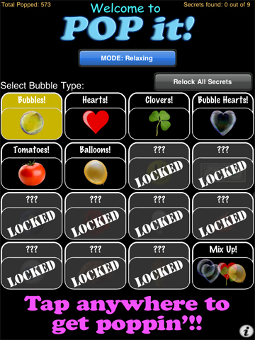 POP it! HD bubble popping for the iPad